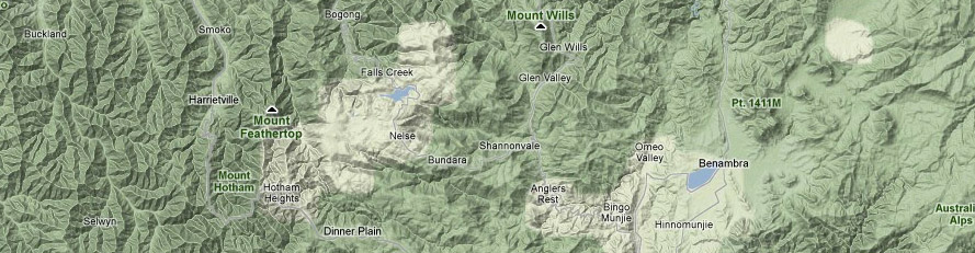 Southern Alps Australia Map